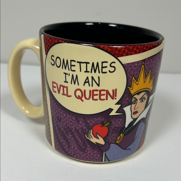 Disney | Dining | Disney Evil Princess Queen Mug Purple Cream And Red ...